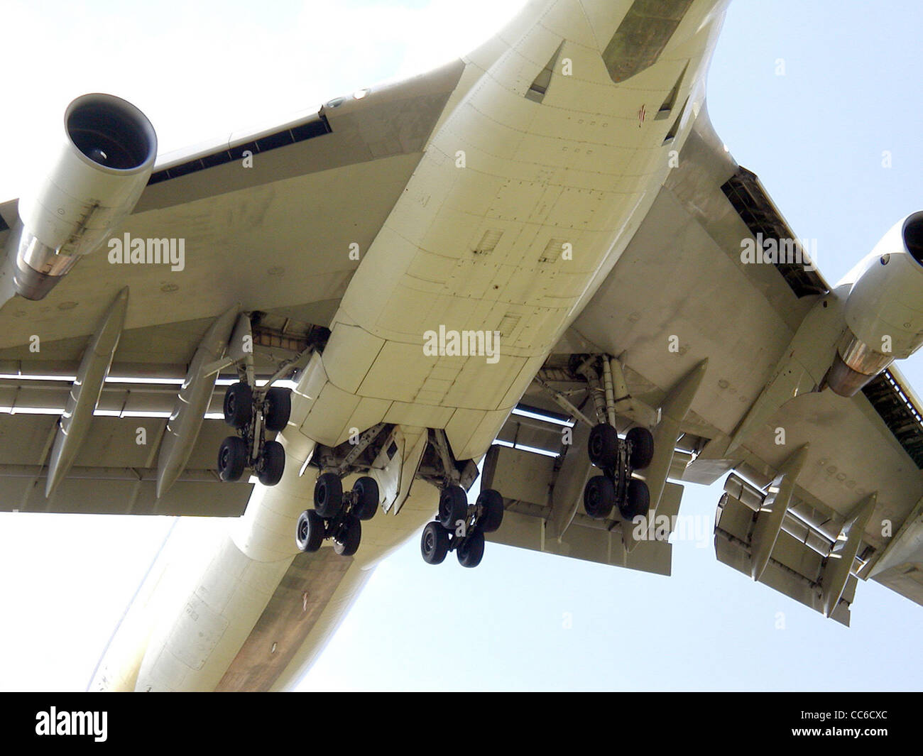 A Singapore Airlines Boeing 747-400 is seen landing at London Heathrow ...