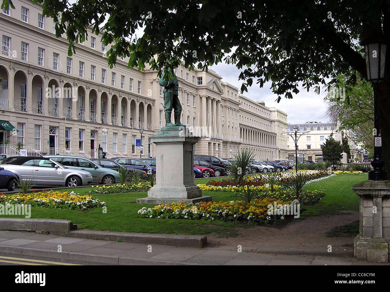 Located in the center of Cheltenham, the statue of Edward Wilson, an ...
