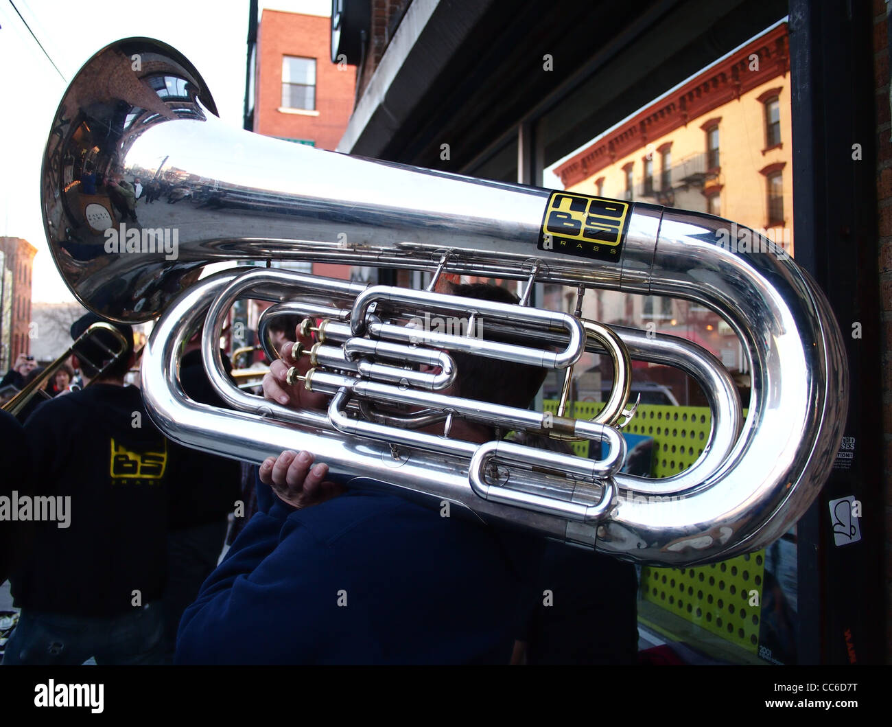 Tuba player in brass band hi-res stock photography and images - Alamy
