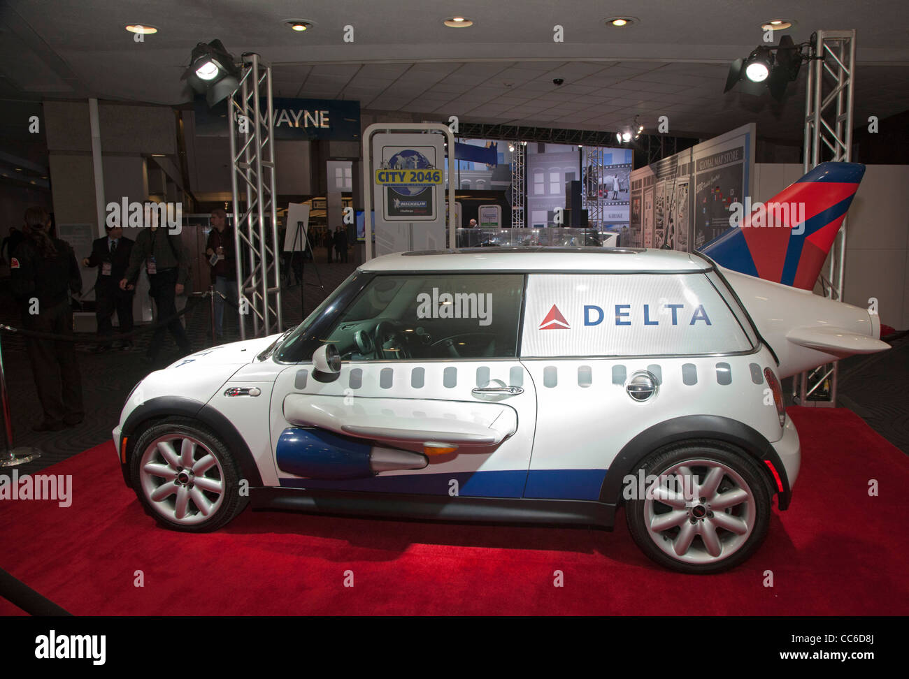 Detroit, Michigan - A Delta Airlines advertising car at the North ...