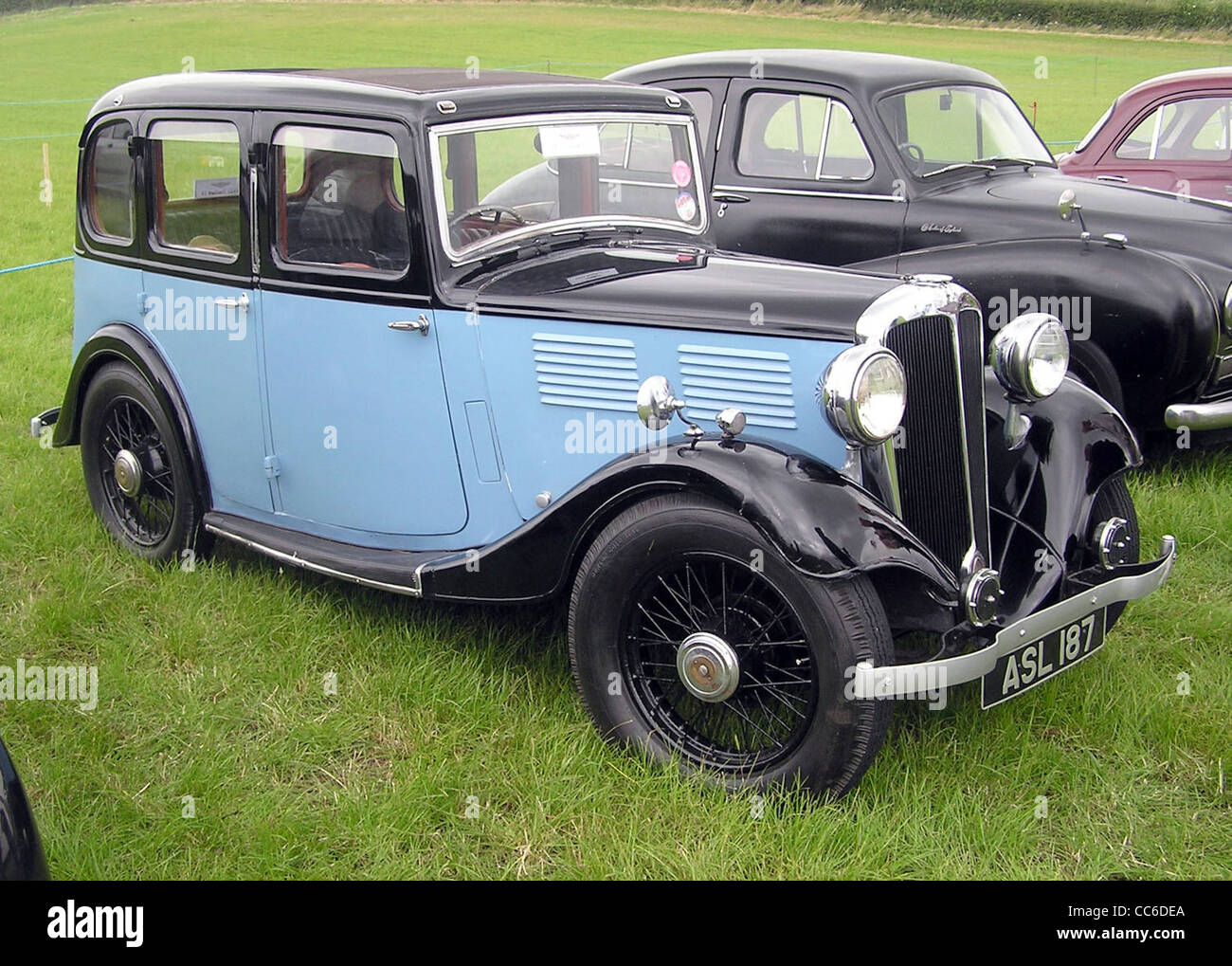 A 1933 Standard Ten automobile showcased at the Great Western Road Run ...
