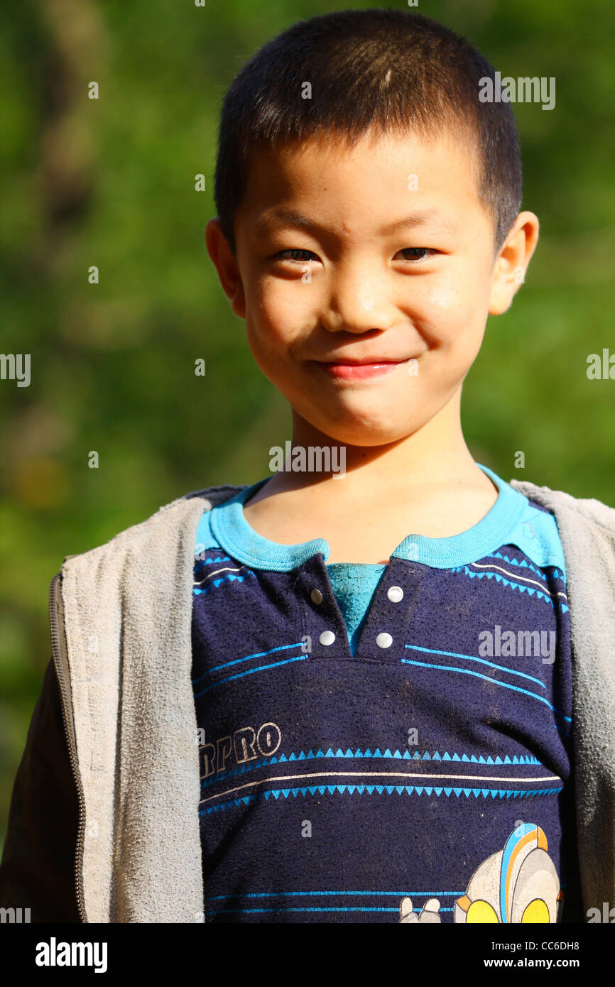 Smiling boy, Yunyang, Chongqing, China Stock Photo - Alamy