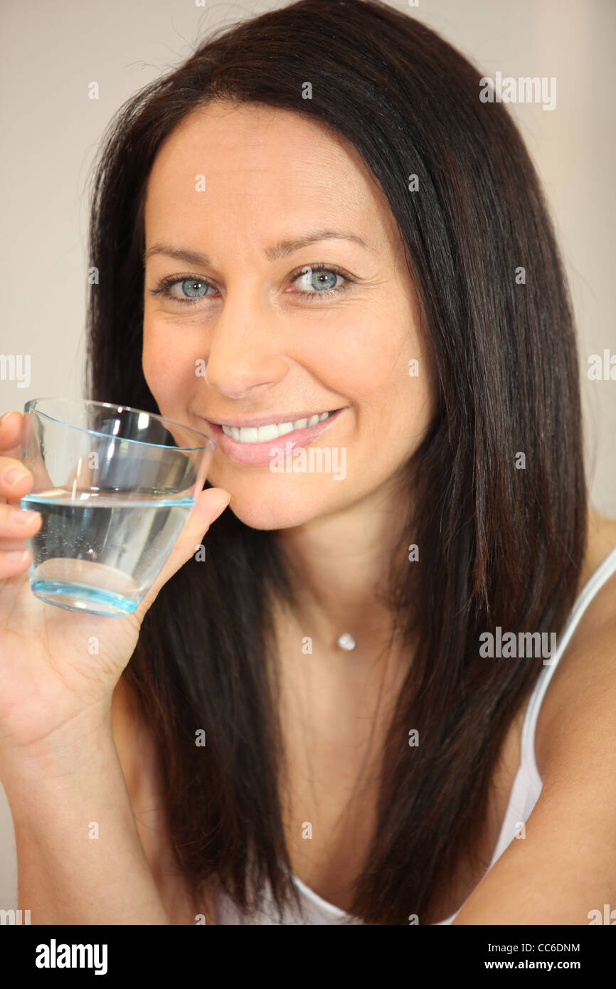 woman drinking water Stock Photo - Alamy