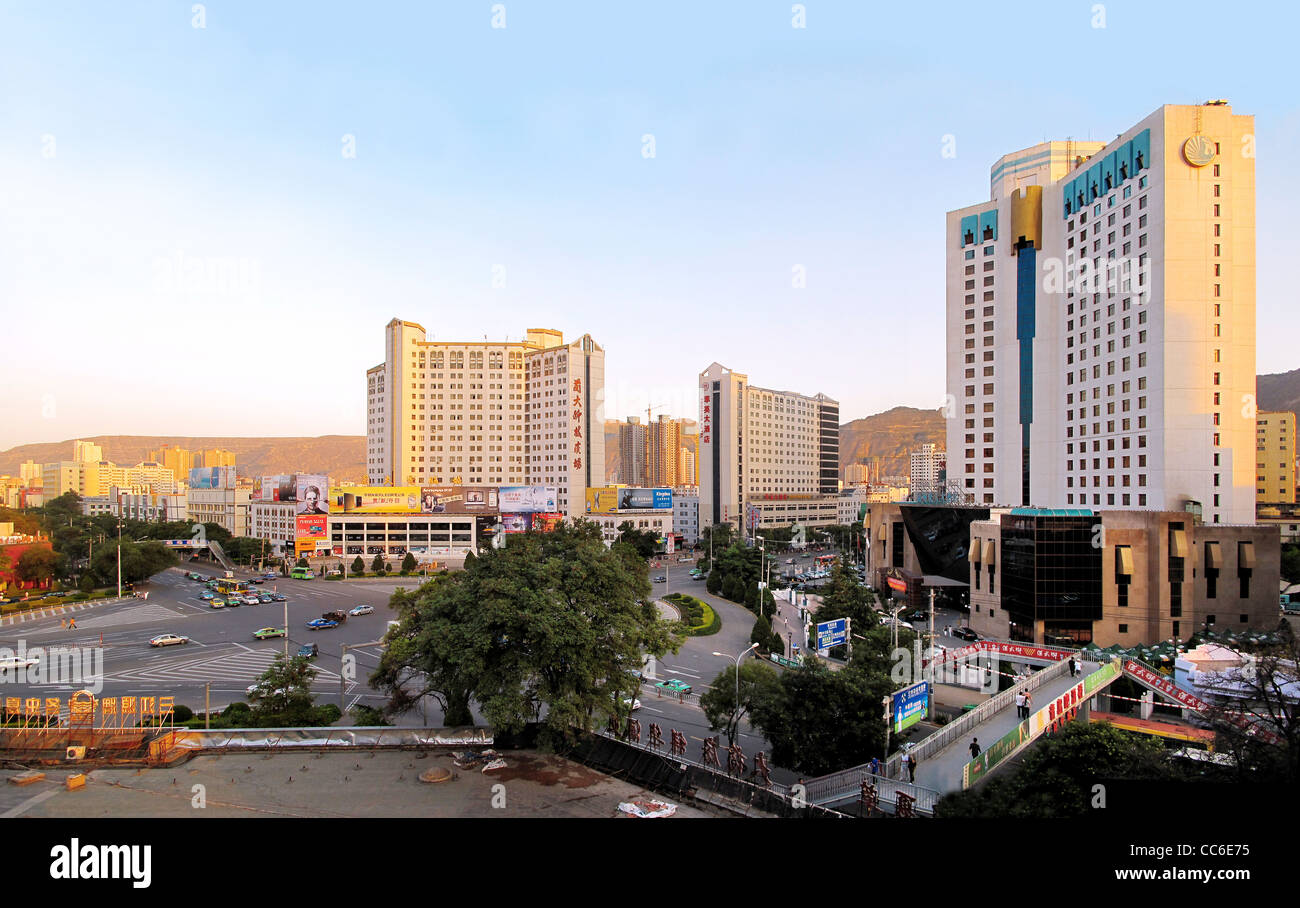 Downtown of Lanzhou, Gansu , China Stock Photo - Alamy
