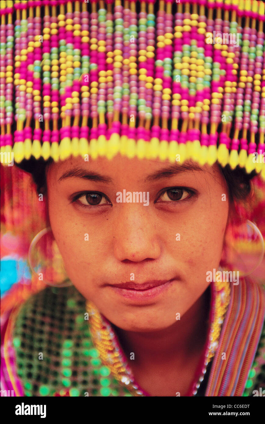 Yi woman in traditional costume, Dechang, Liangshan, Sichuan , China ...