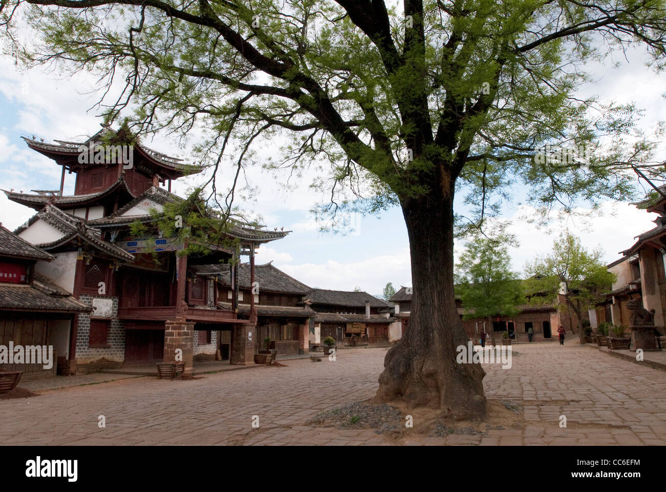 Sifang Street of Shaxi Ancient Town, Dali, Yunnan , China Stock Photo ...