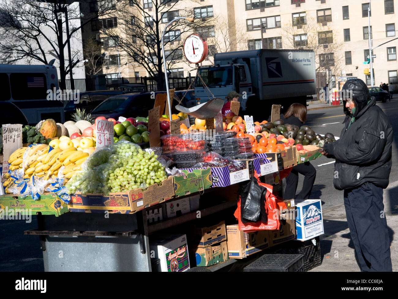 Fruits sold in a street corner in New York city Stock Photo - Alamy