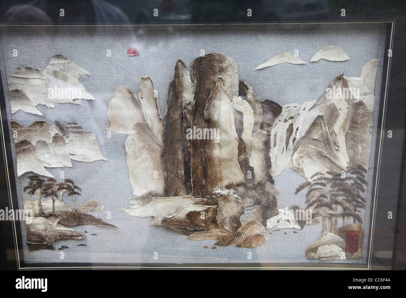 Fish skin patchwork, Heilongjiang , China Stock Photo - Alamy