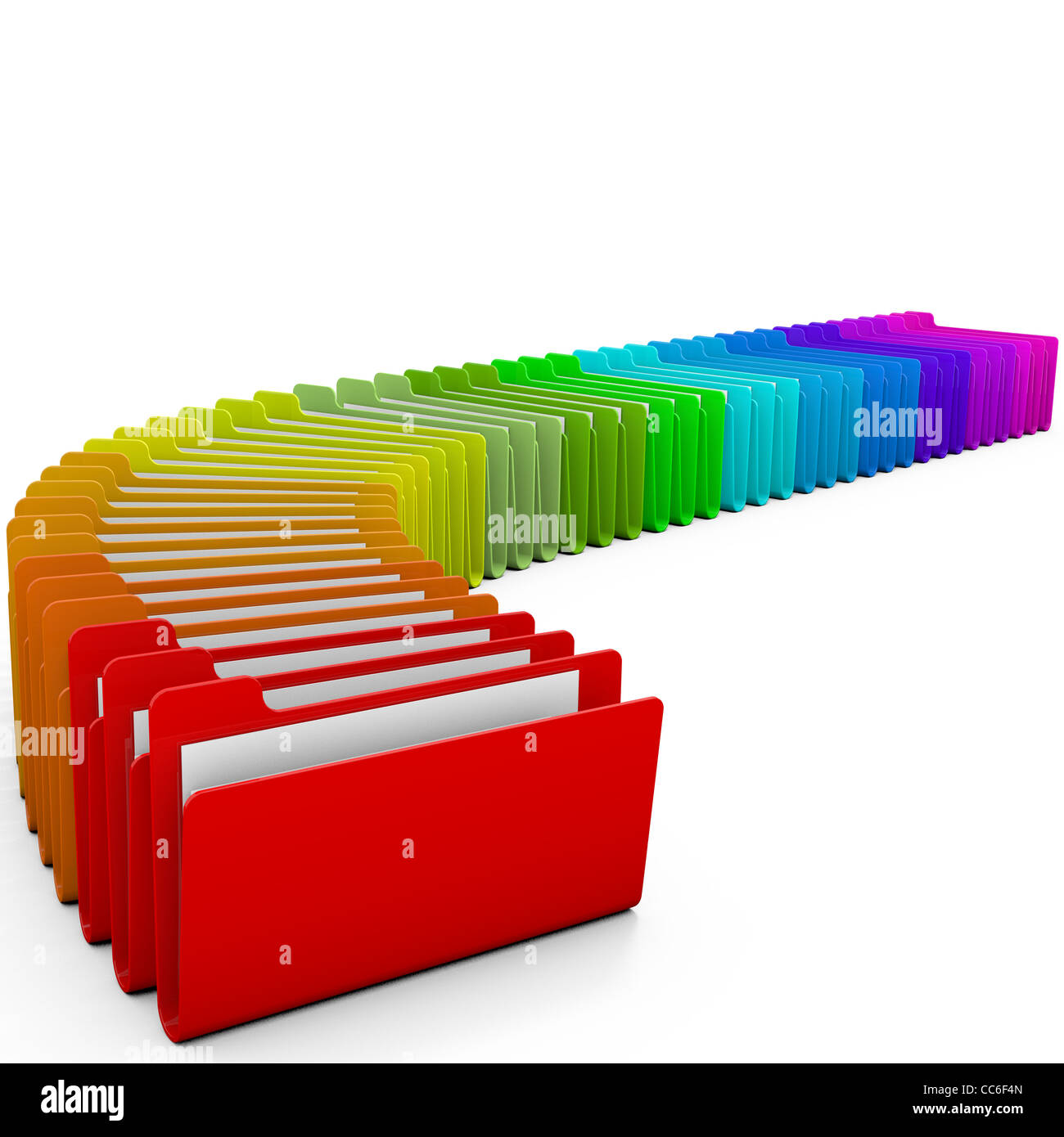 Colorful folders, over white background Stock Photo - Alamy