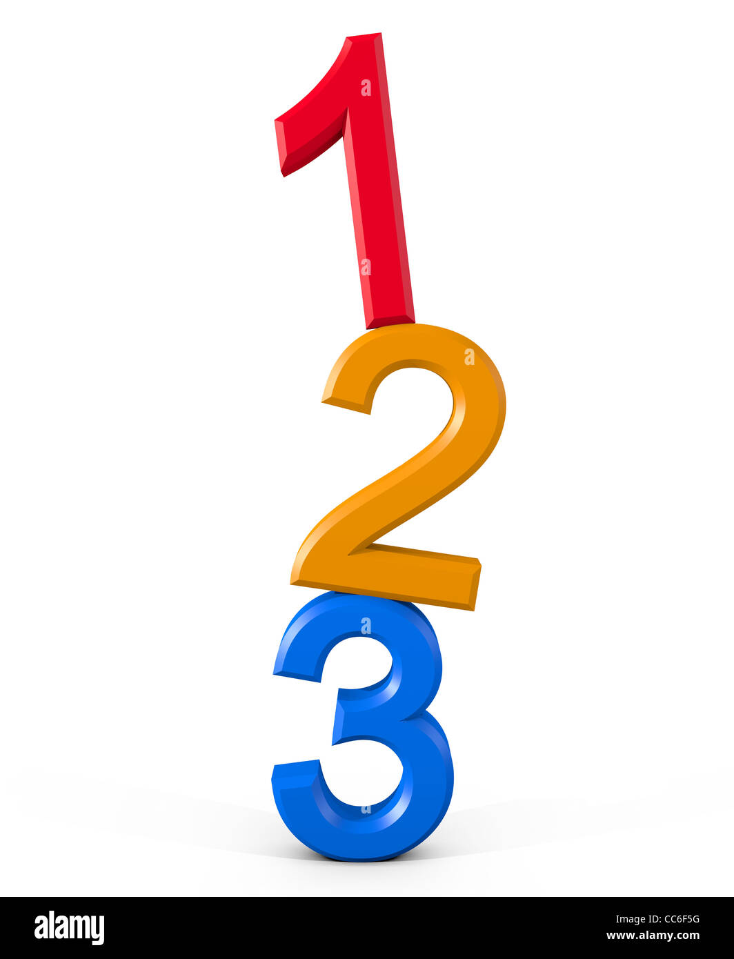 The numbers one, two and three Stock Photo - Alamy