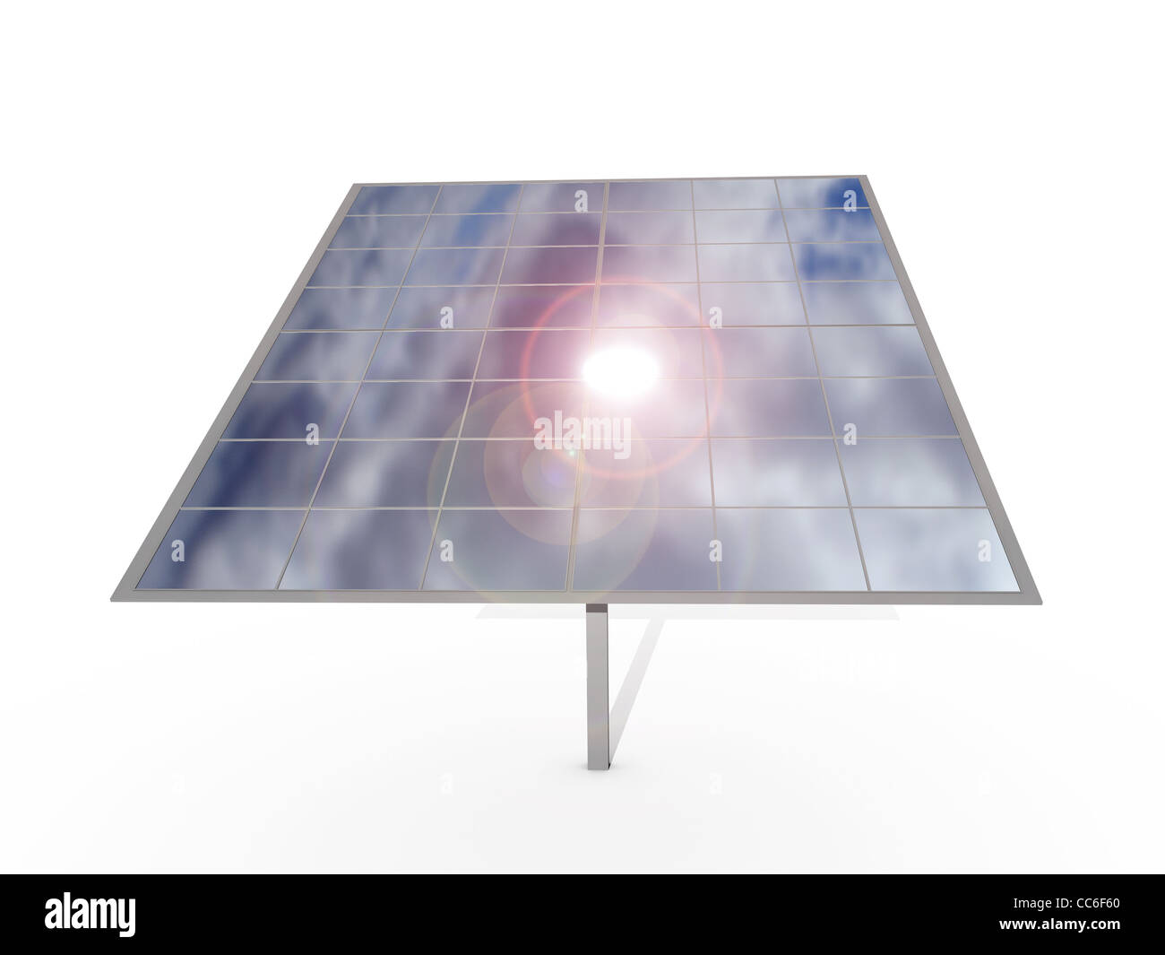 Photovoltaic Panel over white background Stock Photo - Alamy