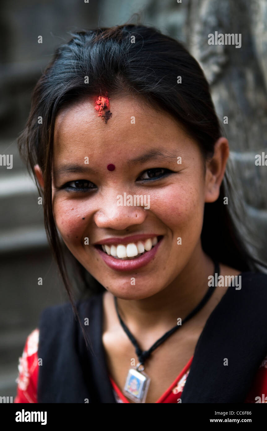 Woman smiling kathmandu portrait faces happiness pretty hindu ...