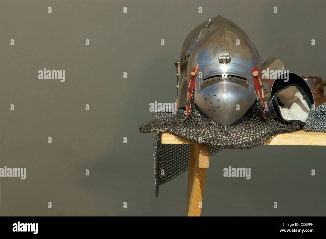Knights helmet hi-res stock photography and images - Alamy