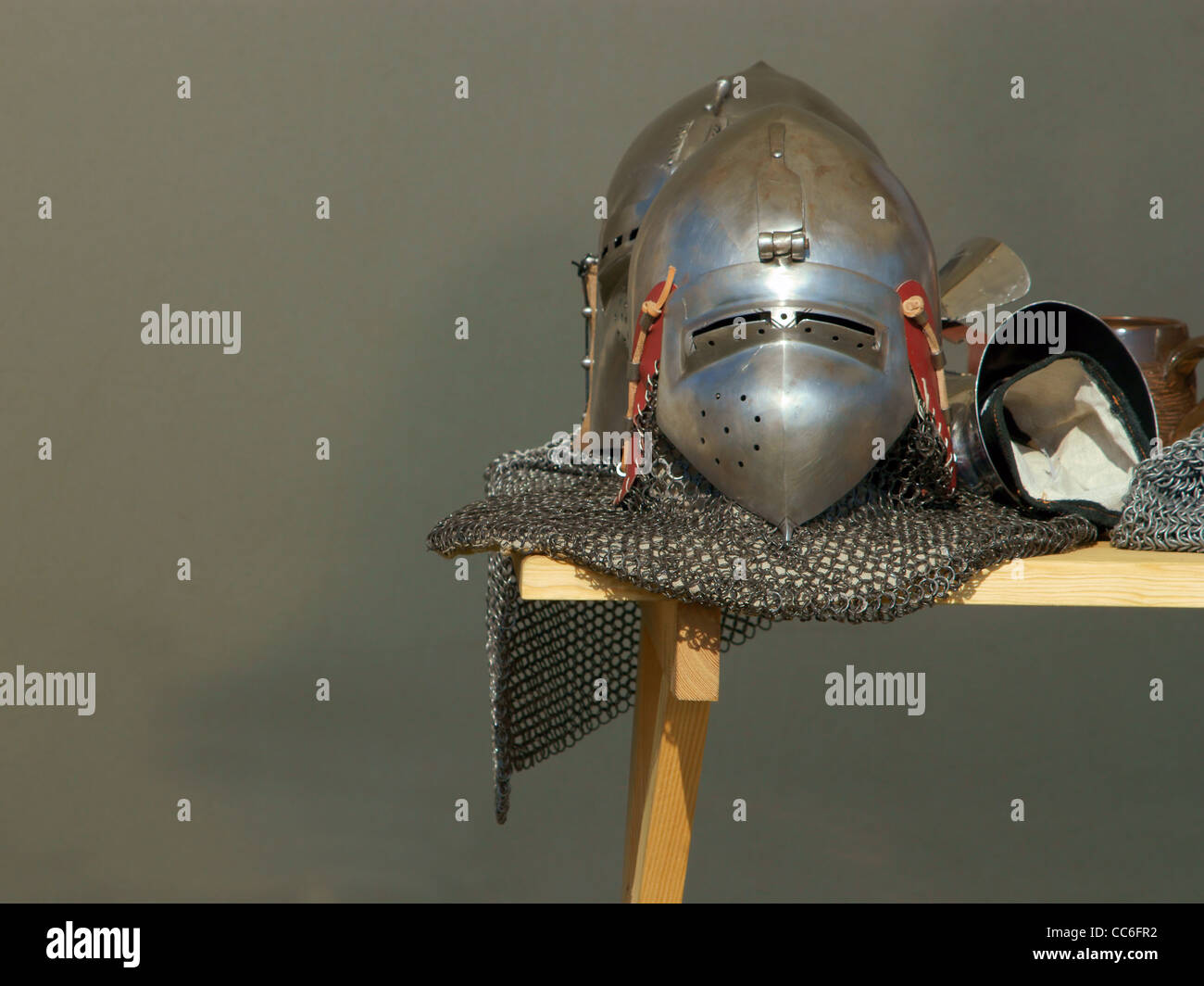 Knights helmet hi-res stock photography and images - Alamy