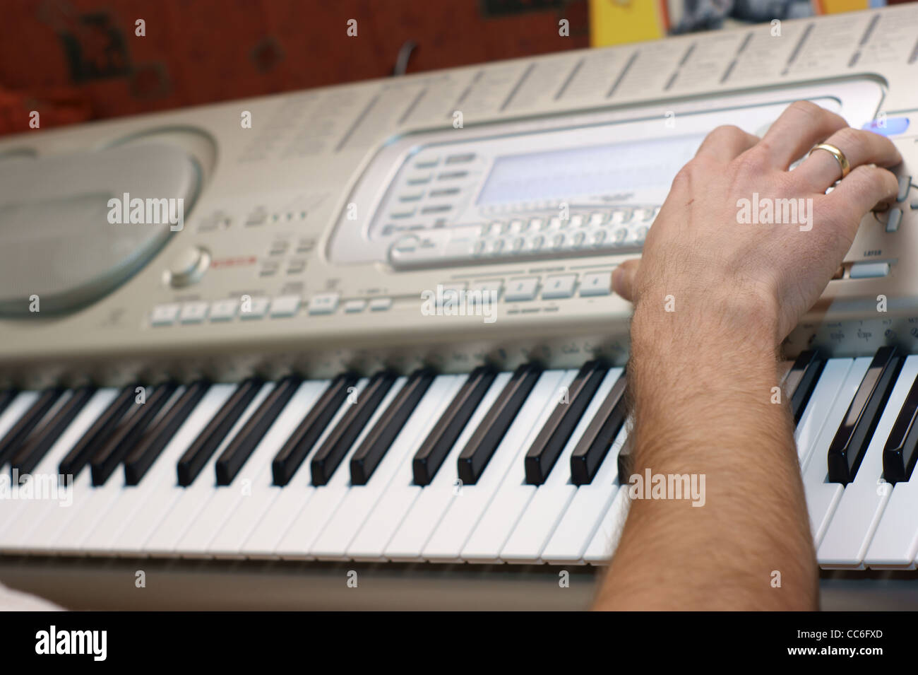 hands pianist playing music on the piano, hands and piano player, keyboard Stock Photo - Alamy