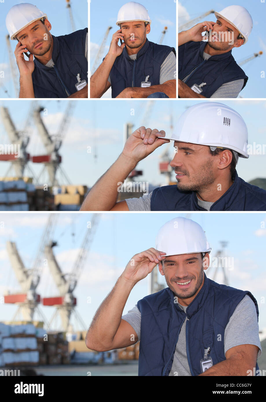 Images of a man working on an oil rig Stock Photo - Alamy
