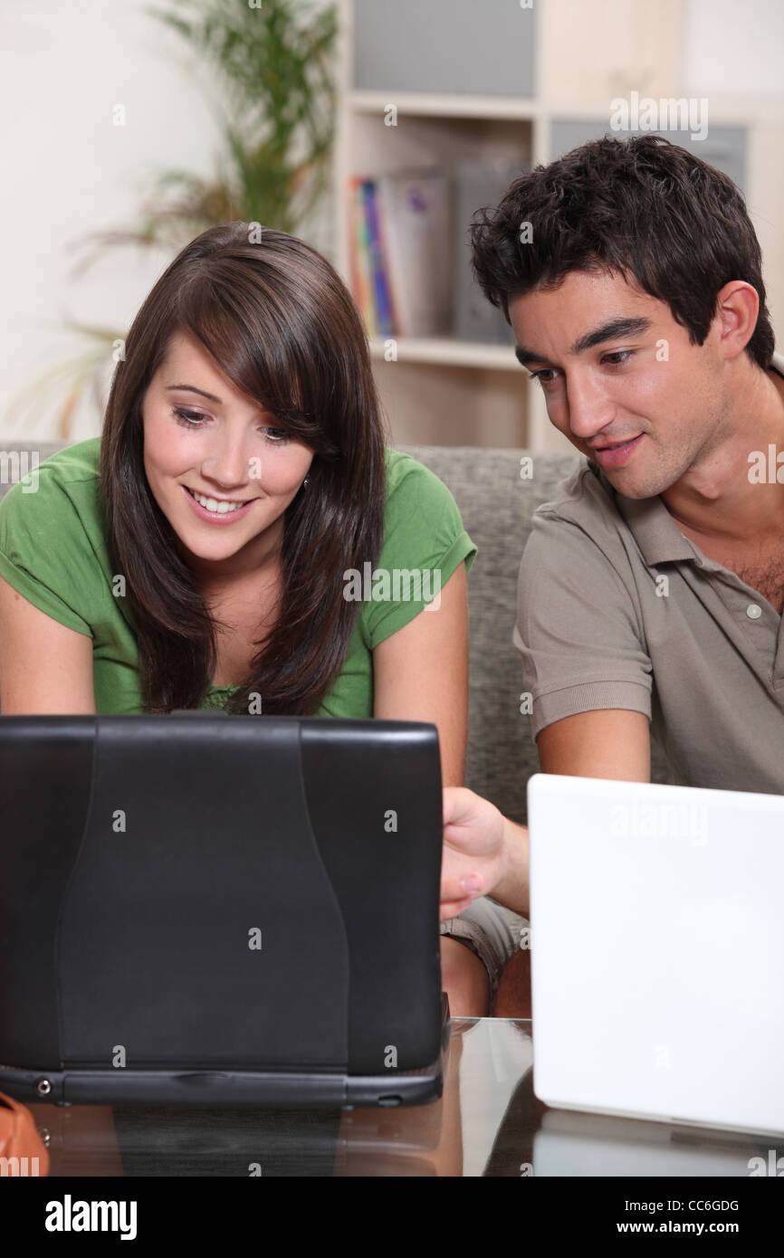 Woman comparing boyfriend hi-res stock photography and images - Alamy