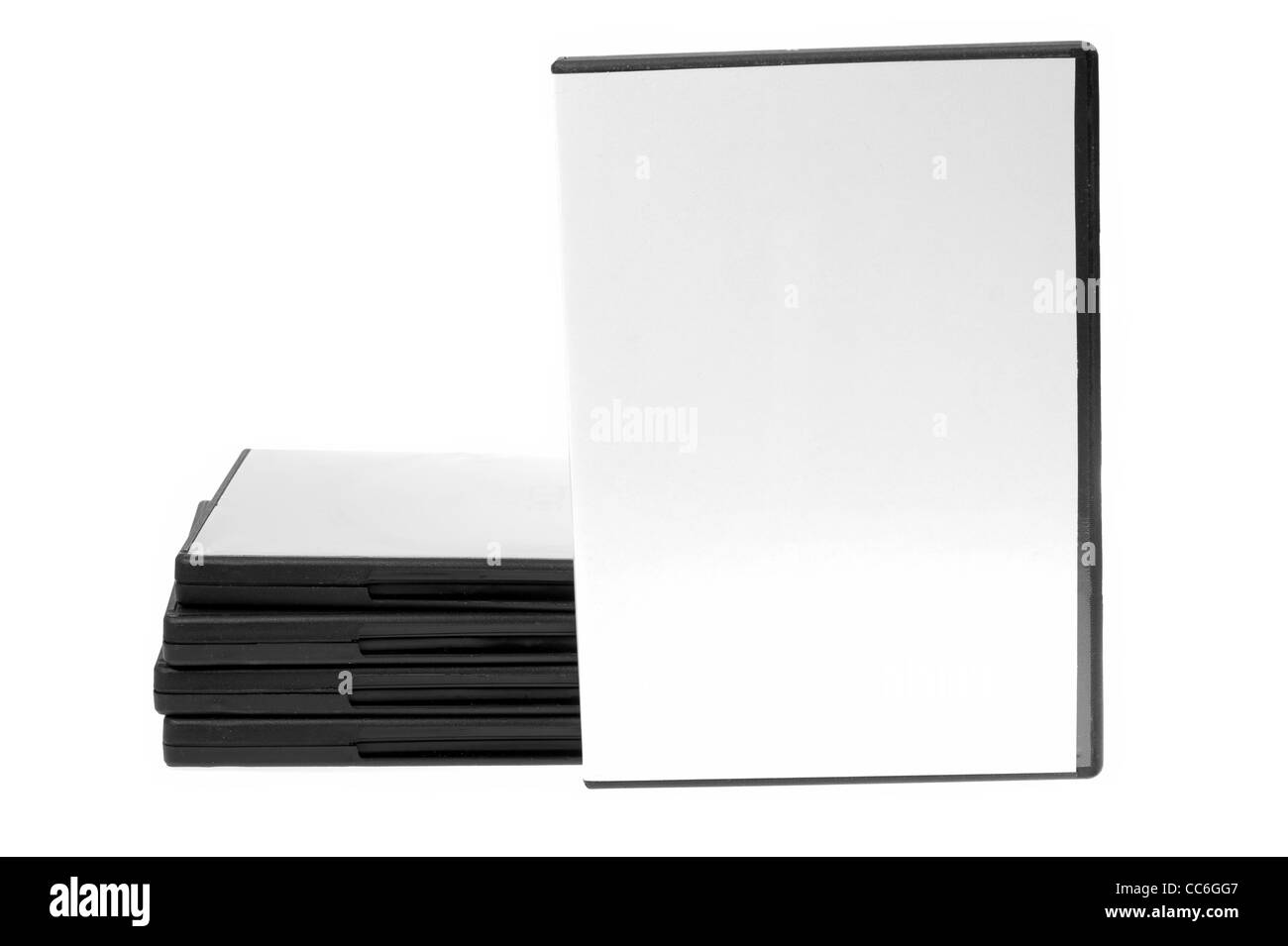 blank case DVD / CD and disk on white background Stock Photo - Alamy