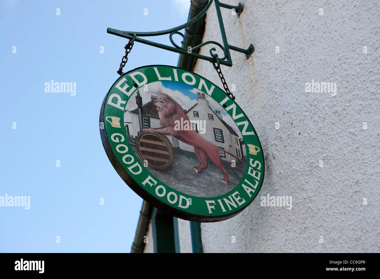 sign for Red Lion Inn in the Fife village of Culross Stock Photo - Alamy