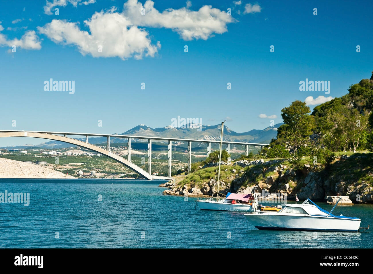 the bridge on island Krk - Croatia Stock Photo - Alamy