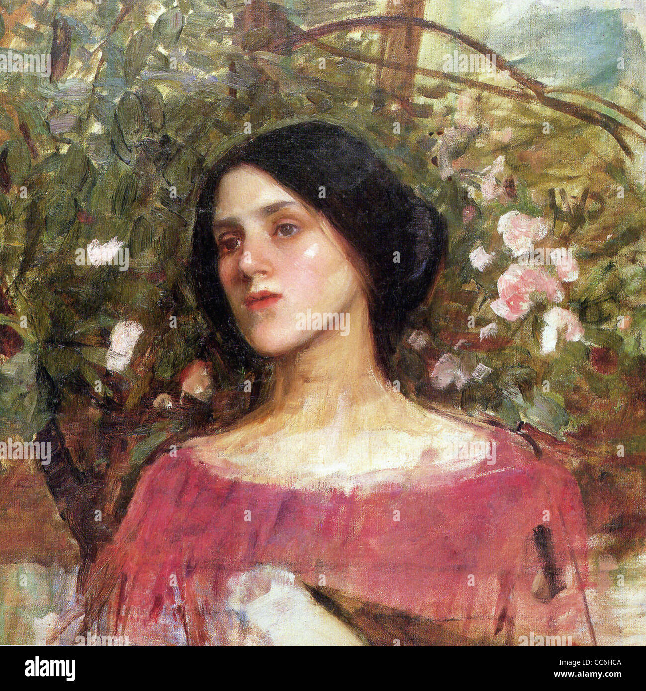 John William Waterhouse The Rose Bower 1910 Stock Photo - Alamy