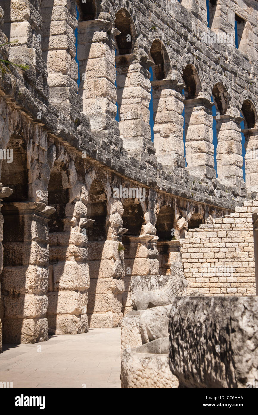 the old amphitheater in Pula - Croatia Stock Photo - Alamy