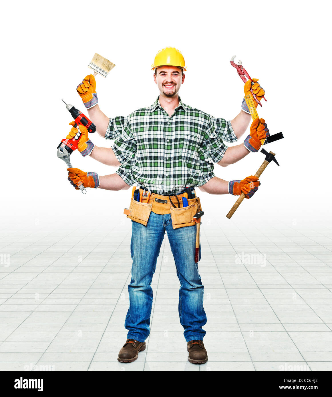 Six arms hi-res stock photography and images - Alamy