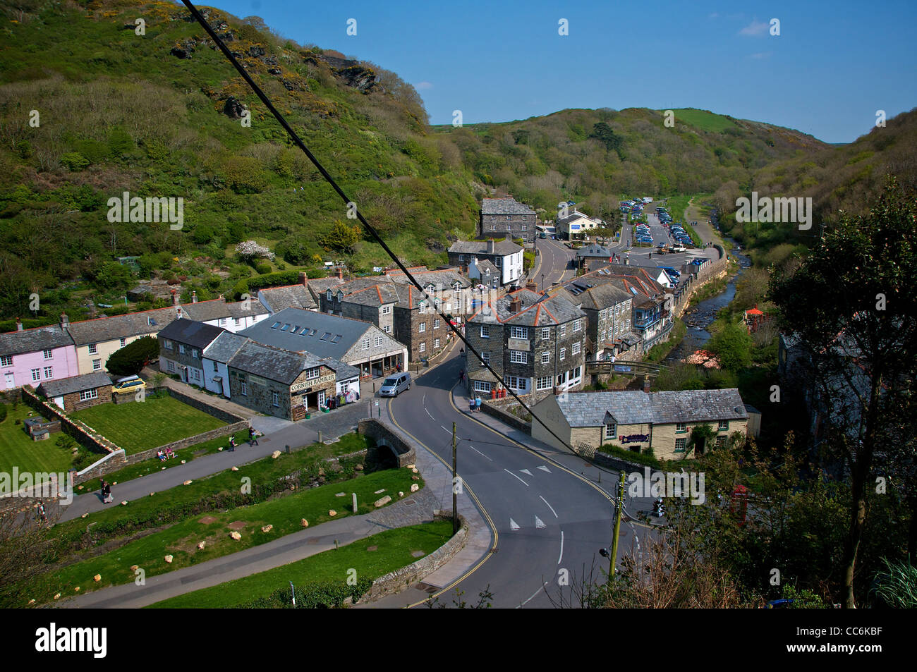 Boscastle Cornwall UK National Trust Bridge River Stock Photo - Alamy