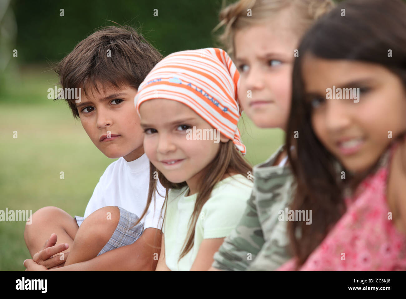 Kids in a park Stock Photo - Alamy