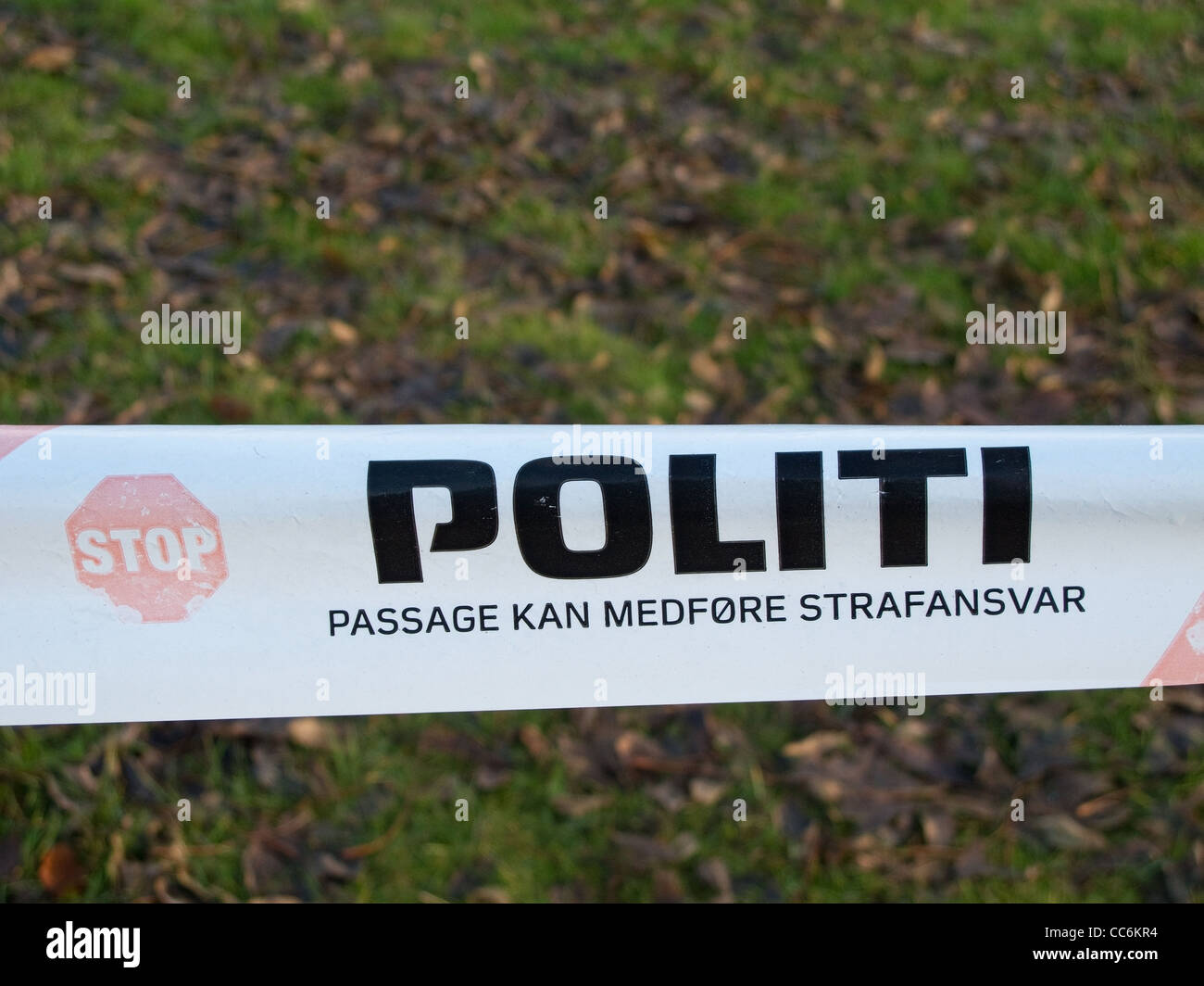 Danish police tape hi-res stock photography and images - Alamy