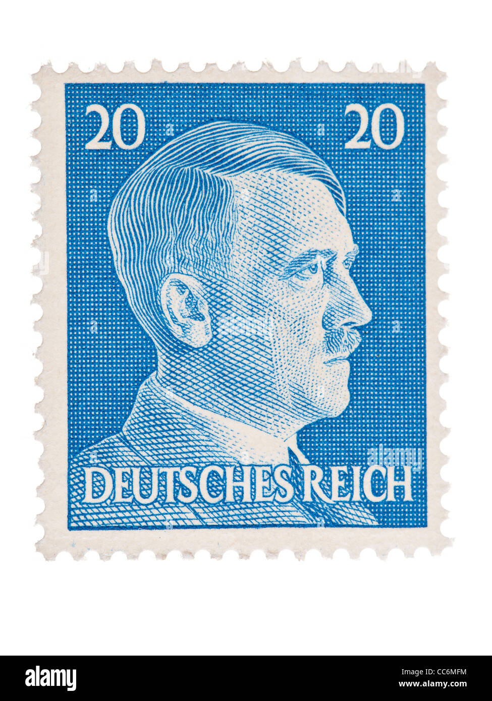 Postage stamp: German Reich, Adolf Hitler, 1941/ 1944, 20 pfennig, mint ...