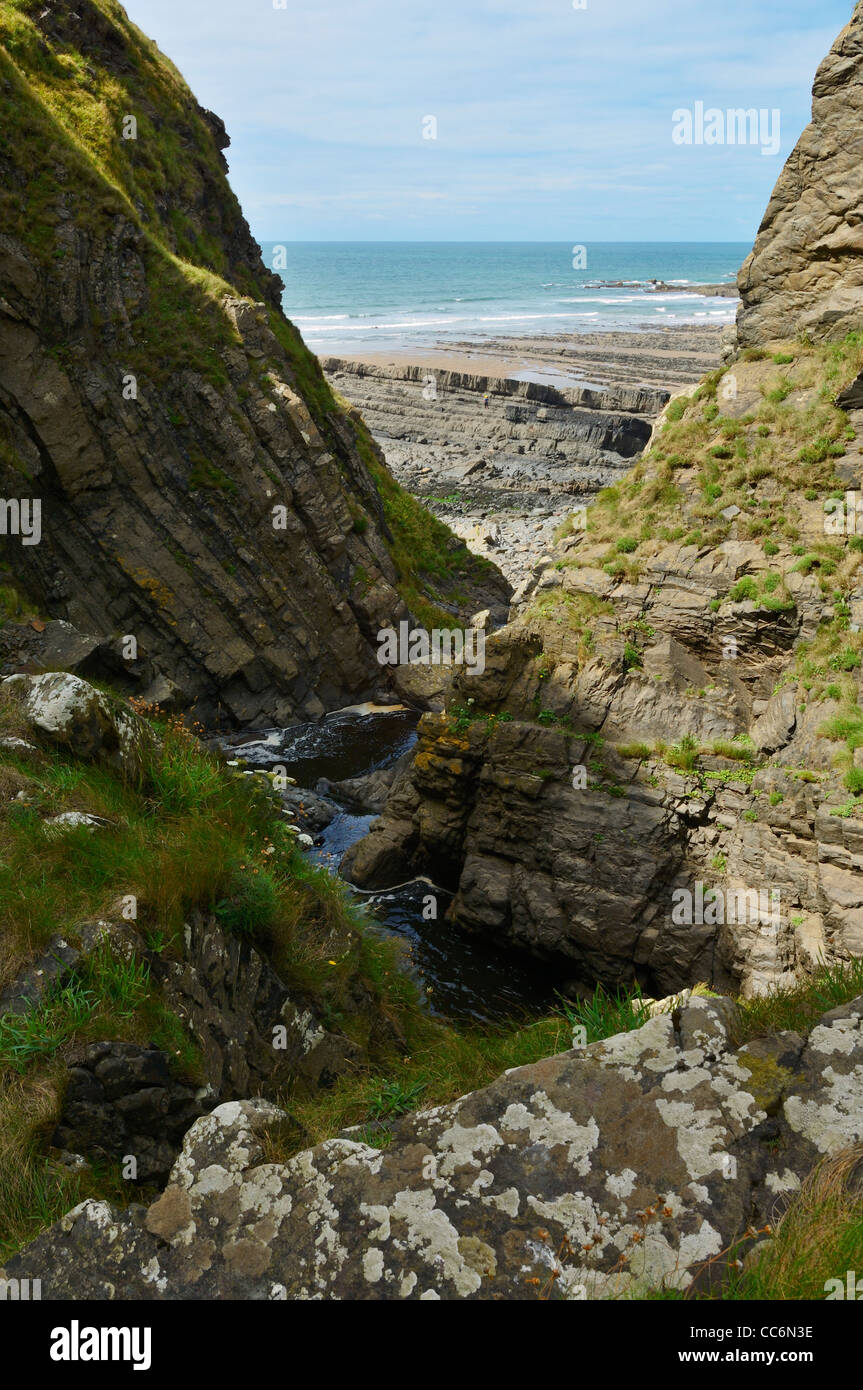 Spekes Mill Mouth near Hartland Quay on the North Devon Heritage Coast ...