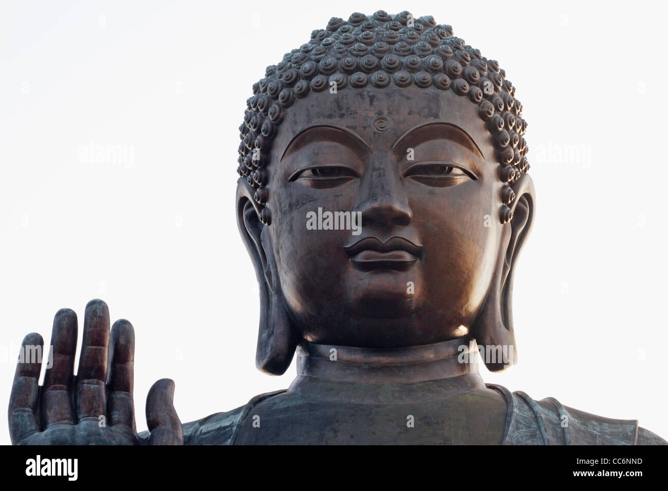 China, Hong Kong, Lantau, Po Lin Monastery, Giant Buddha Statue Stock ...