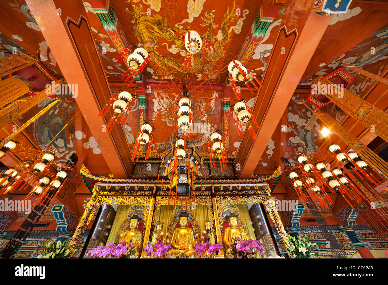 China, Hong Kong, Lantau, Interior of Po Lin Monastery Stock Photo - Alamy