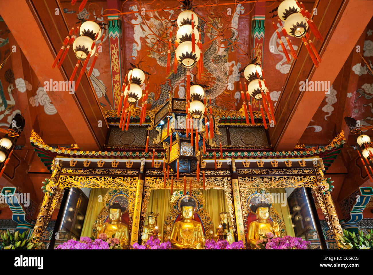 China, Hong Kong, Lantau, Interior of Po Lin Monastery Stock Photo - Alamy
