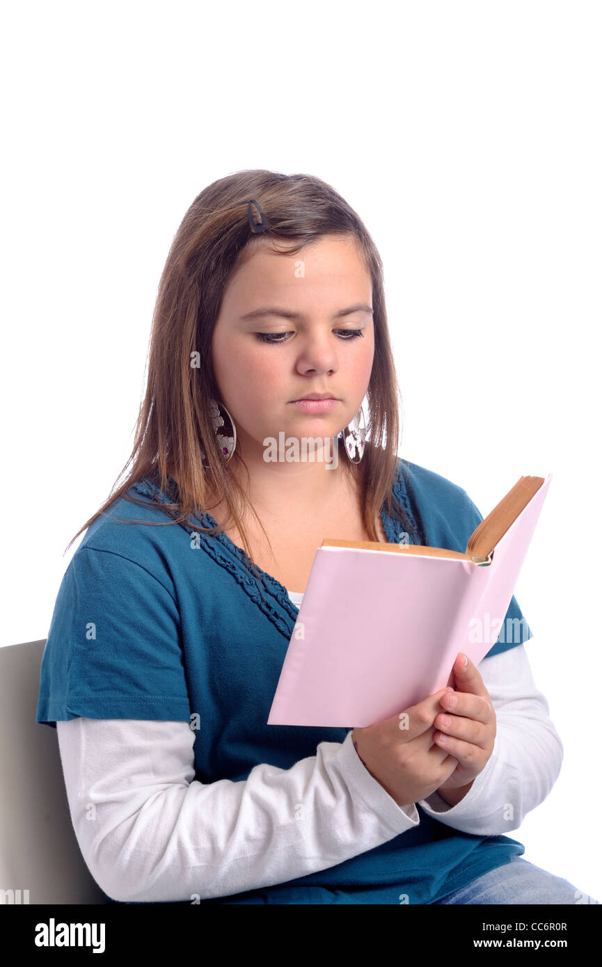 gil reading a book. isolated on white background Stock Photo - Alamy