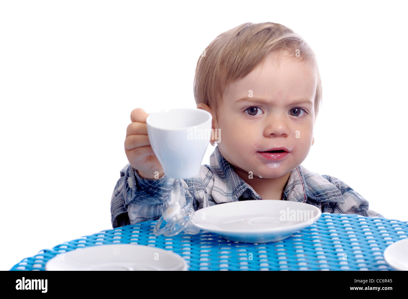 little child asking for more milk Stock Photo - Alamy