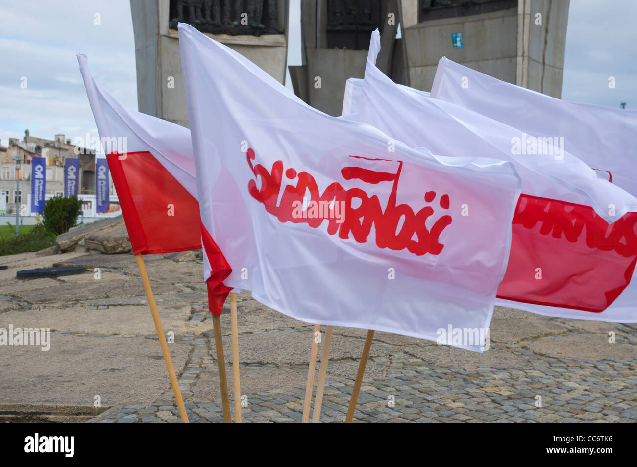 Solidarnosc Flag High Resolution Stock Photography and Images - Alamy