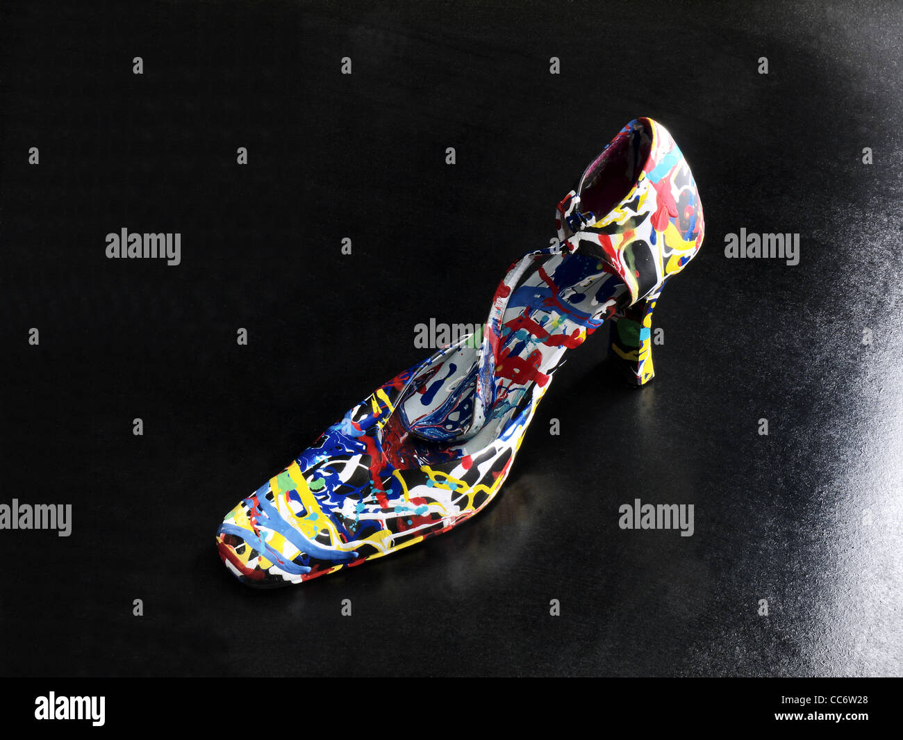 A funky shoe painted by the artist Ukki Ukleya Stock Photo - Alamy