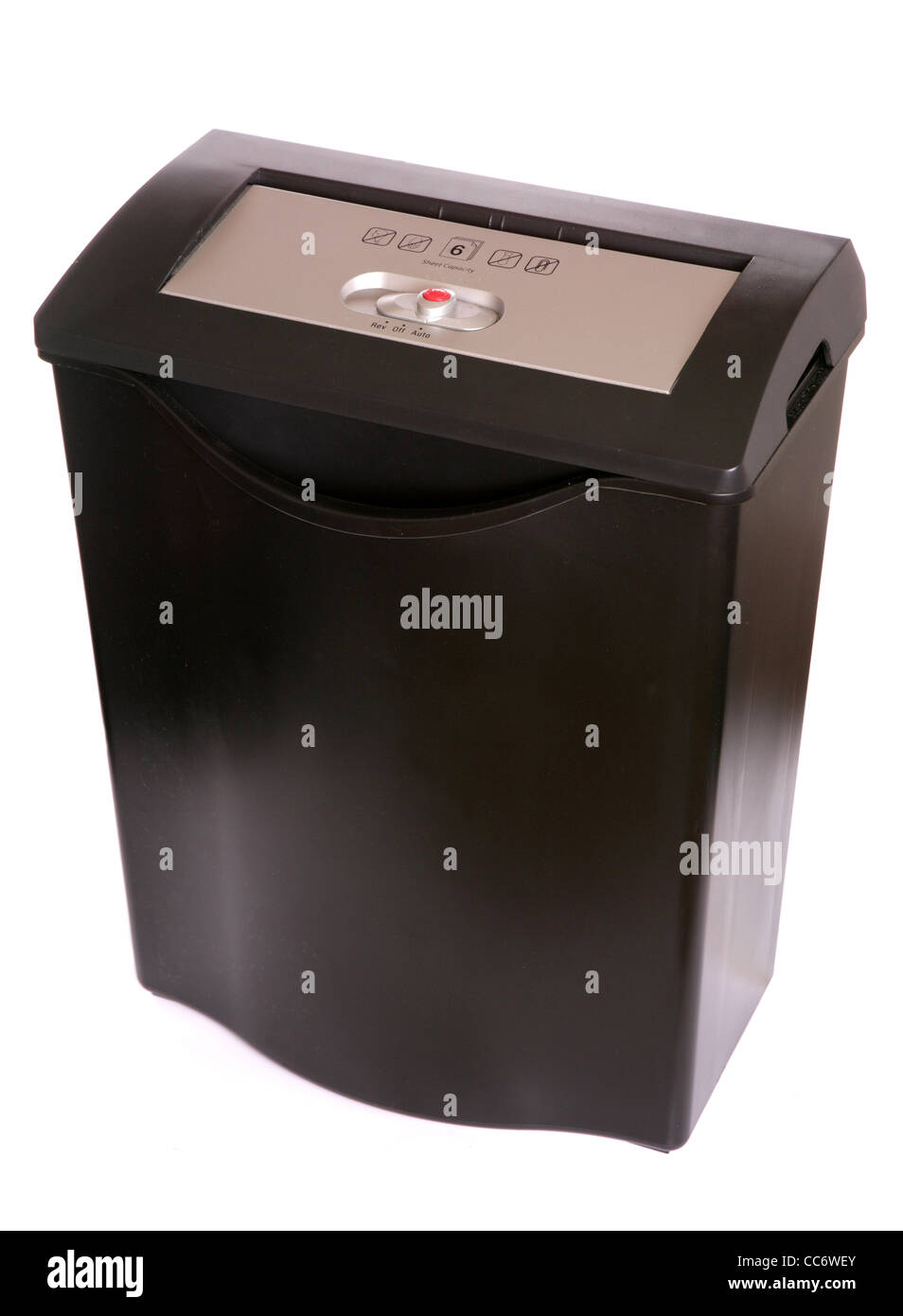 office paper shredder on white background Stock Photo - Alamy