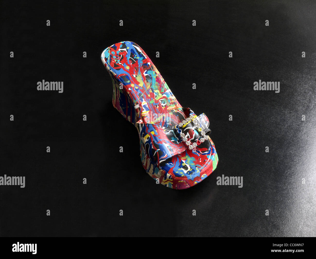A funky shoe painted by the artist Ukki Ukleya Stock Photo - Alamy
