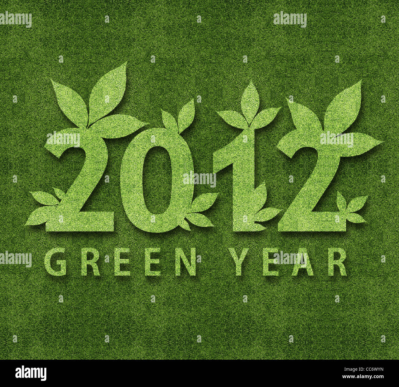 Happy new year 2012, ecology conceptual image for 2012 year Stock Photo ...