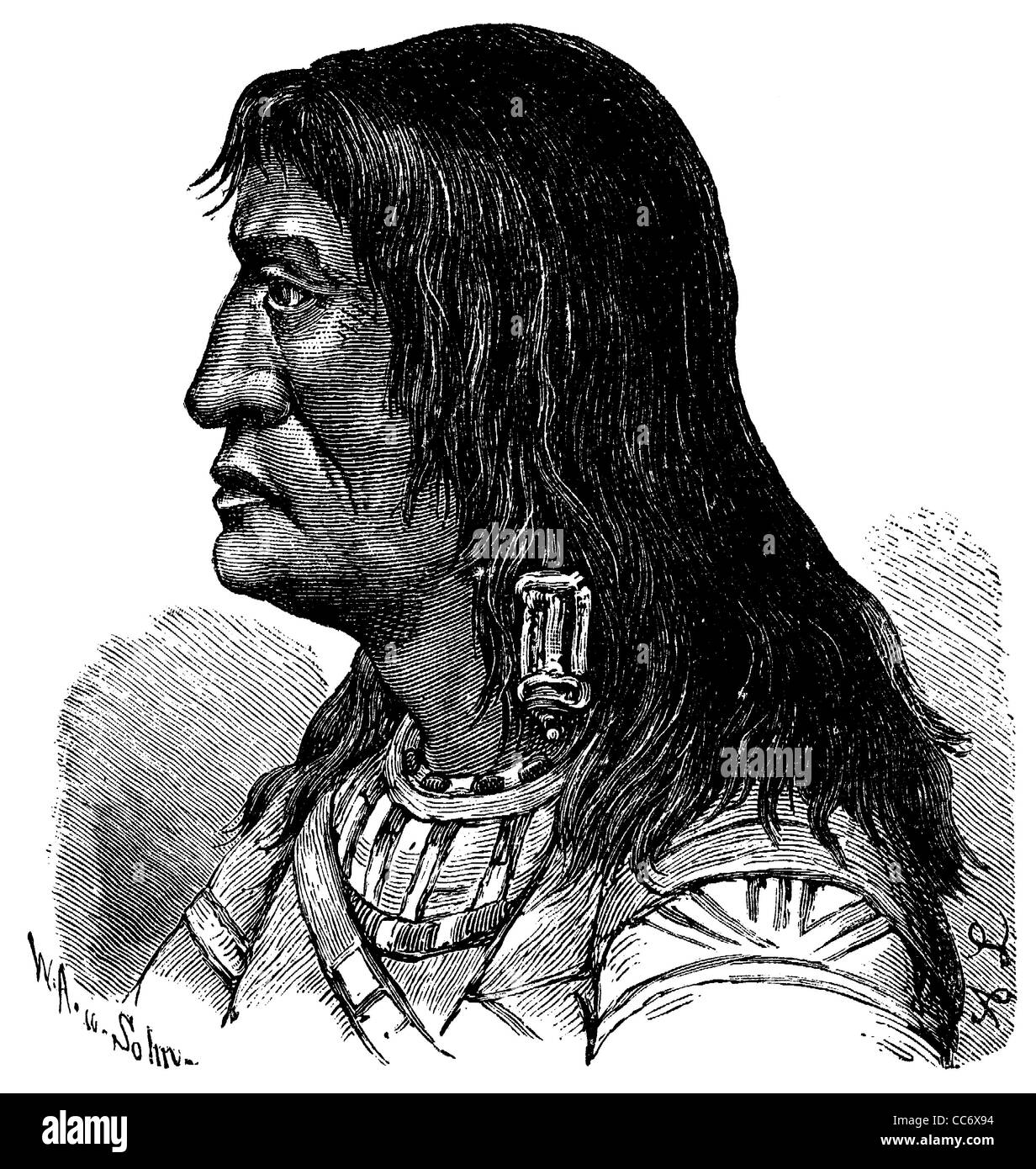 Portrait old person drawing Cut Out Stock Images & Pictures - Alamy