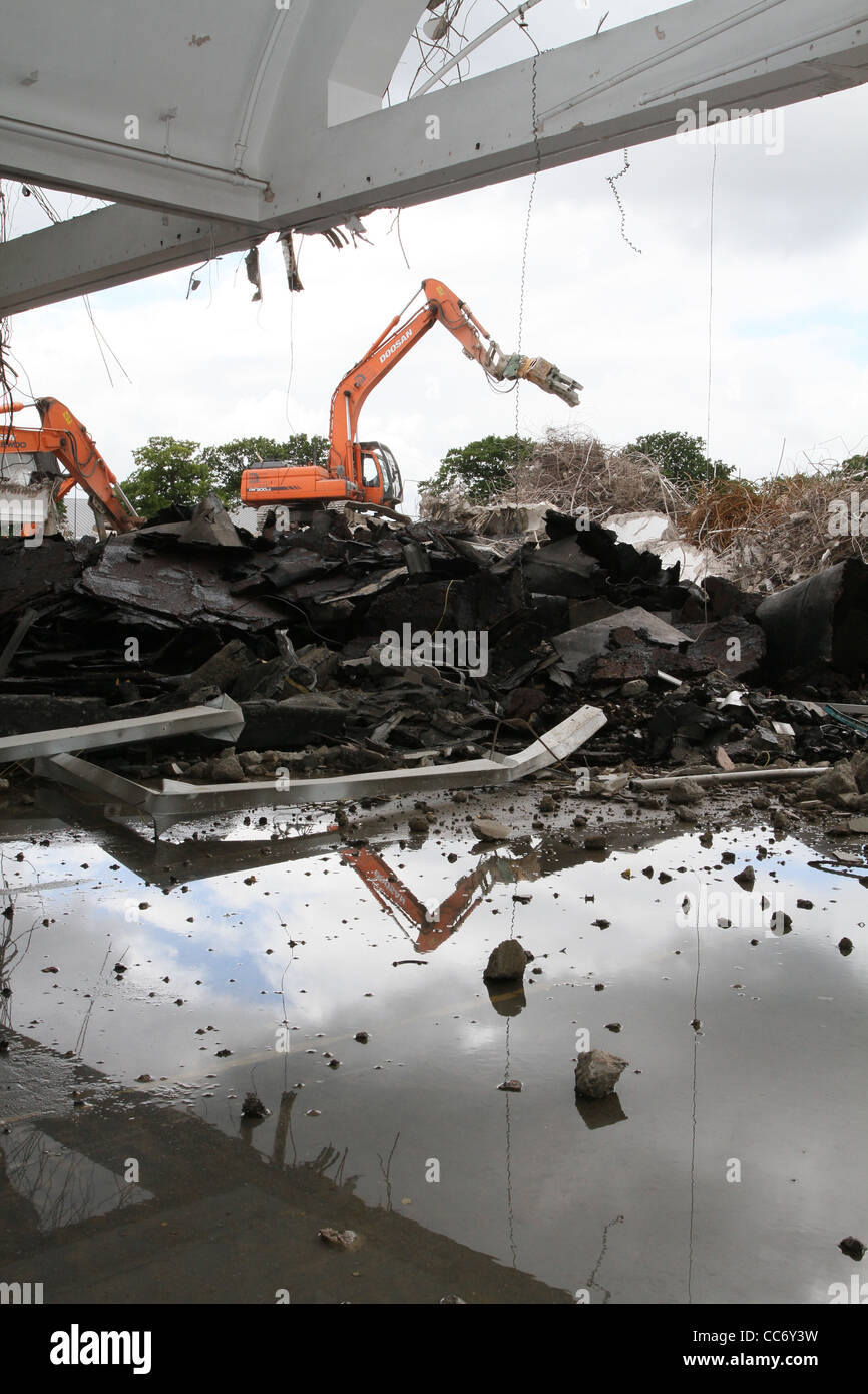 Large scale industrial demolition Stock Photo - Alamy