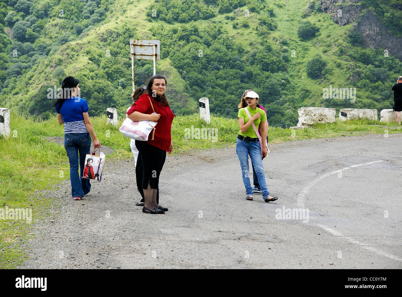 Armenia, Debed Valley, Local people on the roadside Stock Photo - Alamy