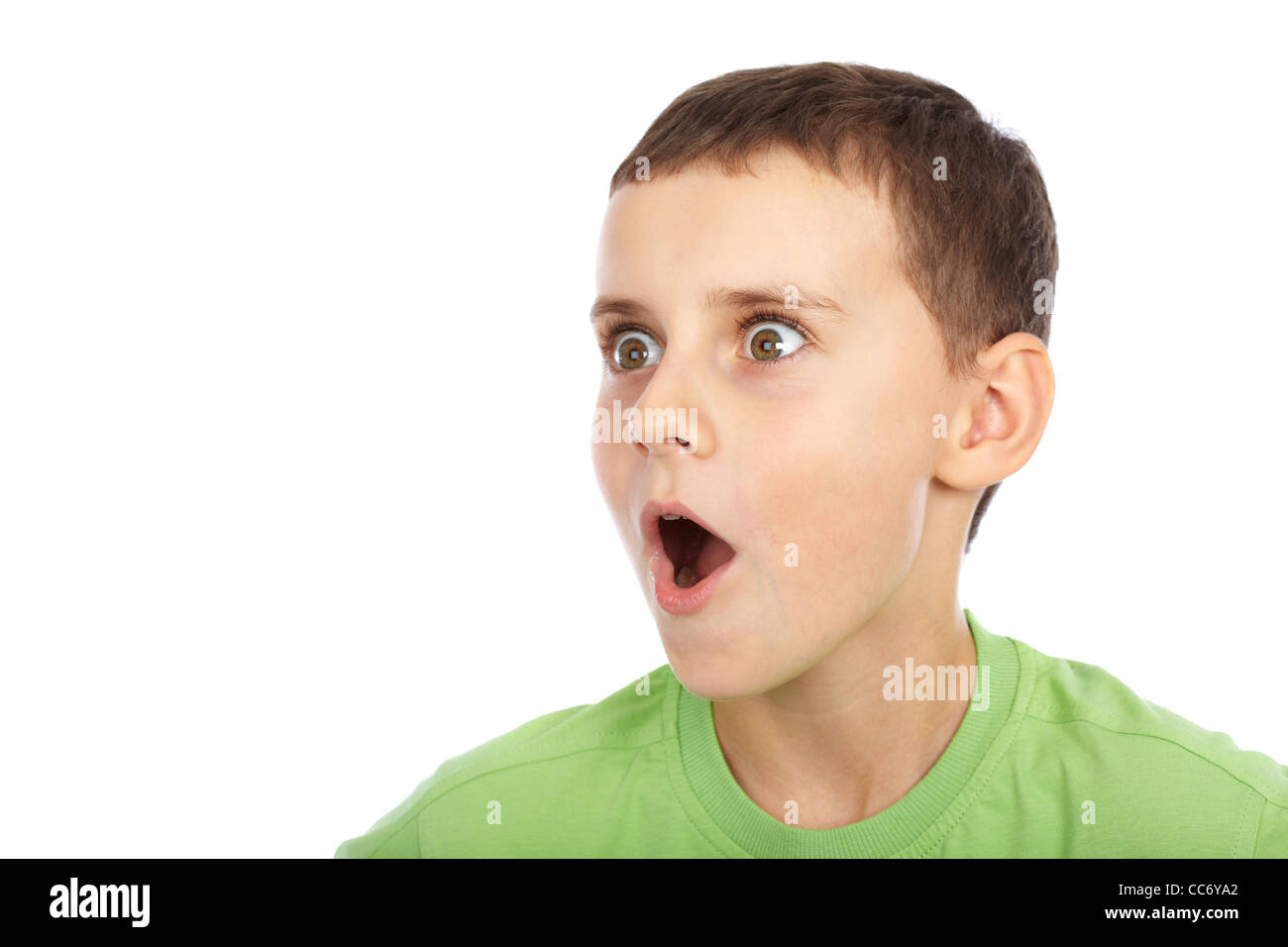 Cute kid with an expression of great surprise Stock Photo - Alamy