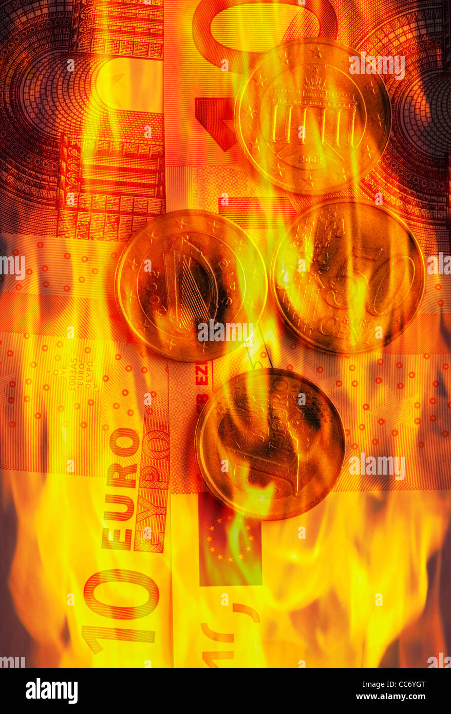 Coins burn hi-res stock photography and images - Alamy