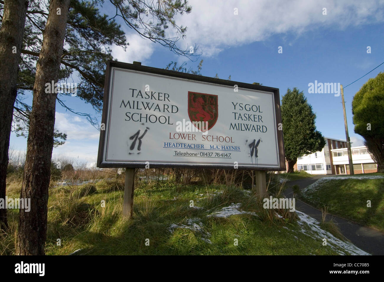Tasker Milward Lower School in Haverfordwest, South West Wales Stock Photo - Alamy