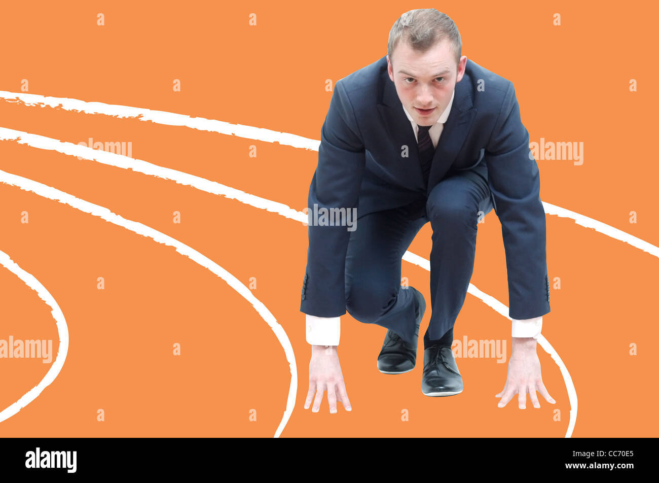 Competitive business man Stock Photo - Alamy