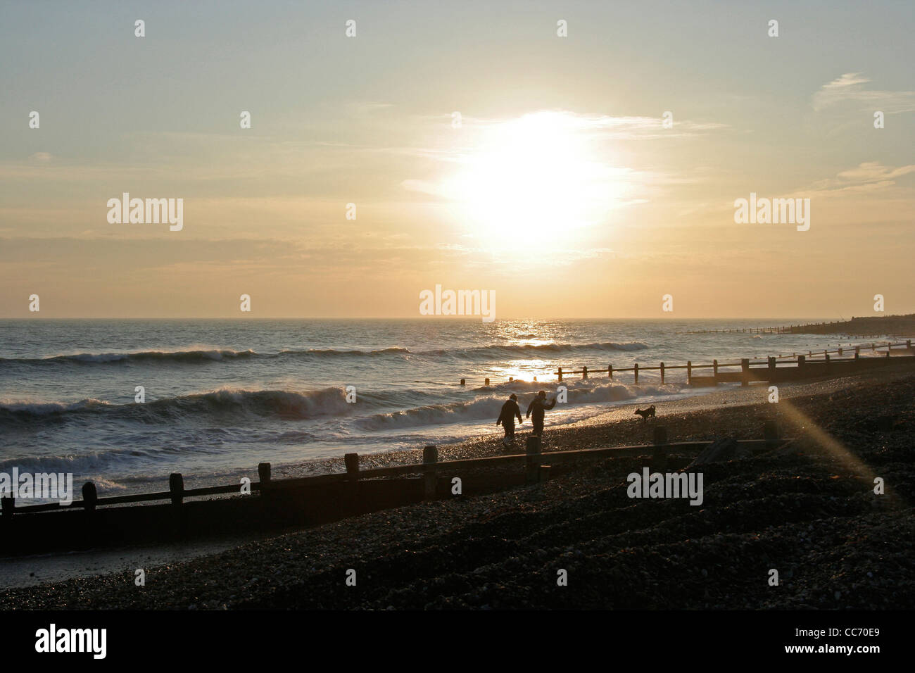 Winter on Climping Beach West Sussex Stock Photo - Alamy